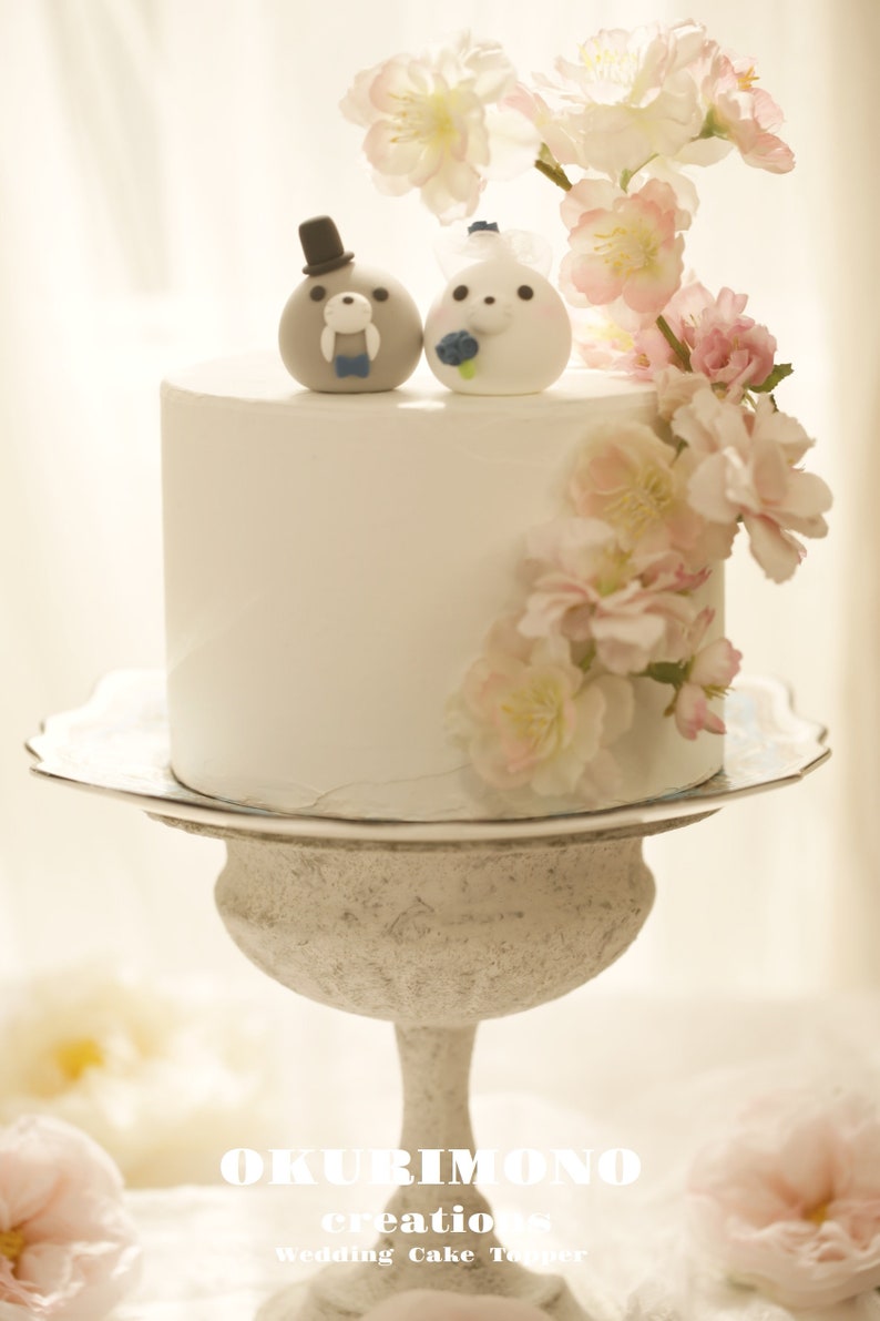 Seal and Walrus Wedding Cake Topperhandmade Couple Cake - Etsy