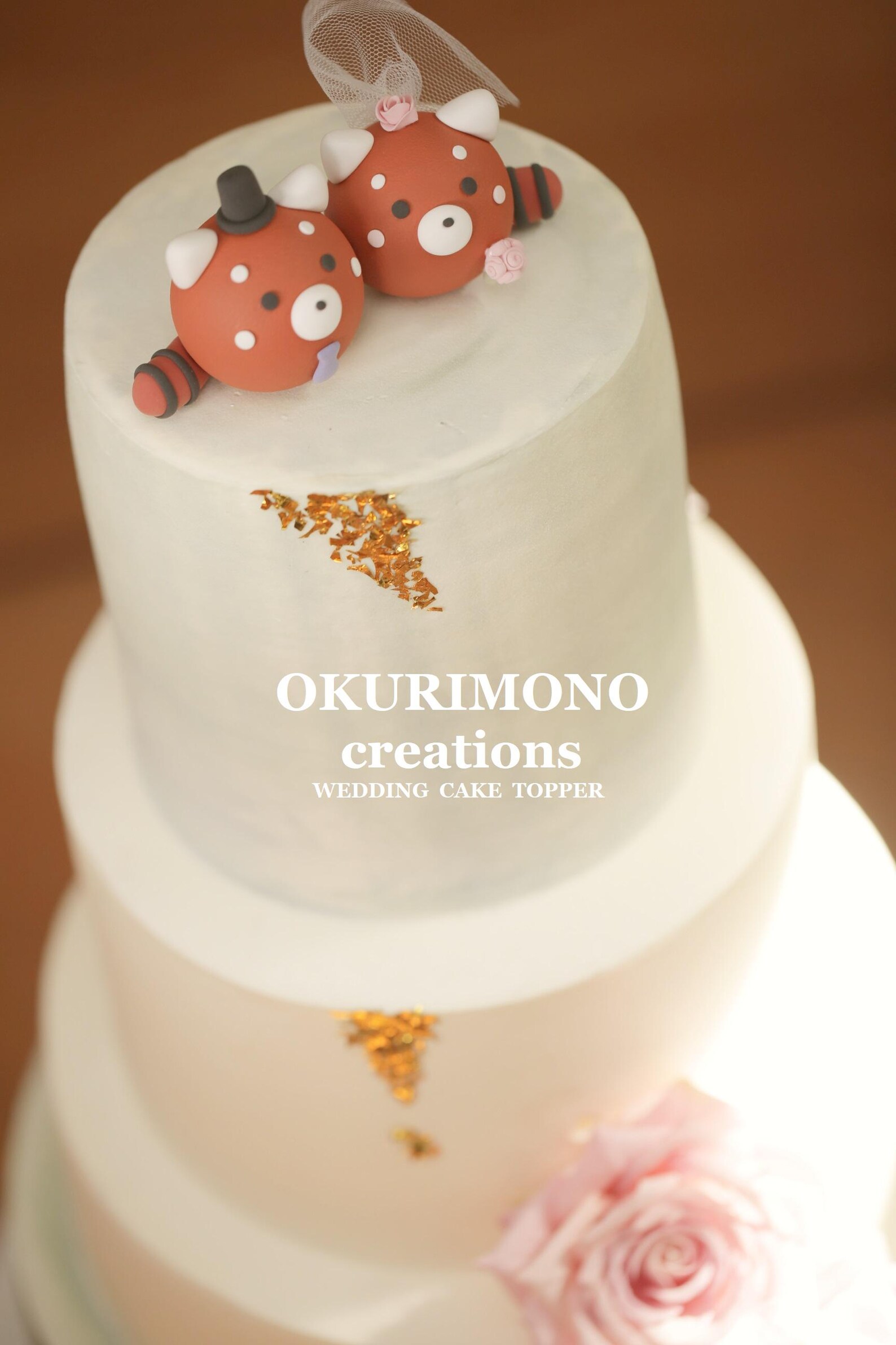Red Panda Wedding Cake Topper,handmade Couple Cake Topper,custom ...