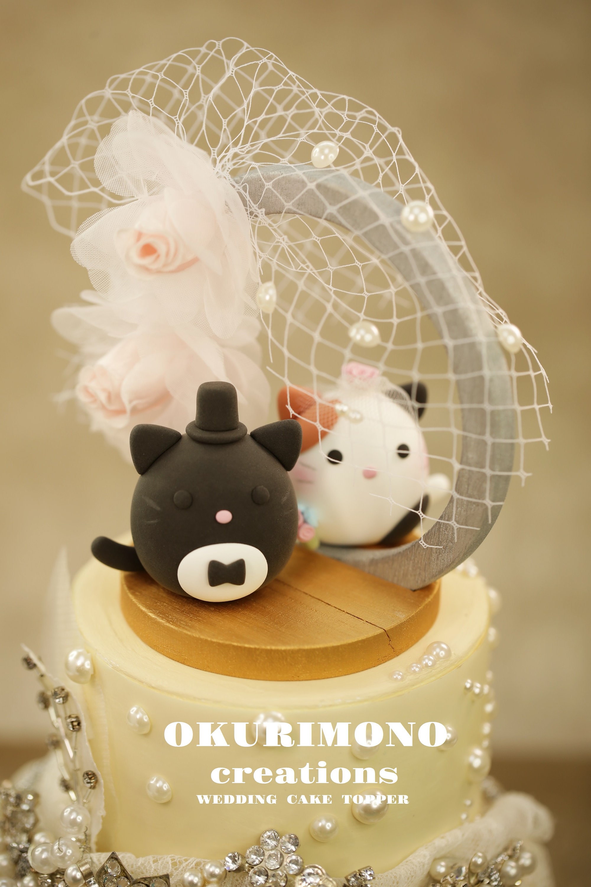 Kitty Cake Topper,calico Cat and Tabby Cat Cake Topper,couple Cake ...