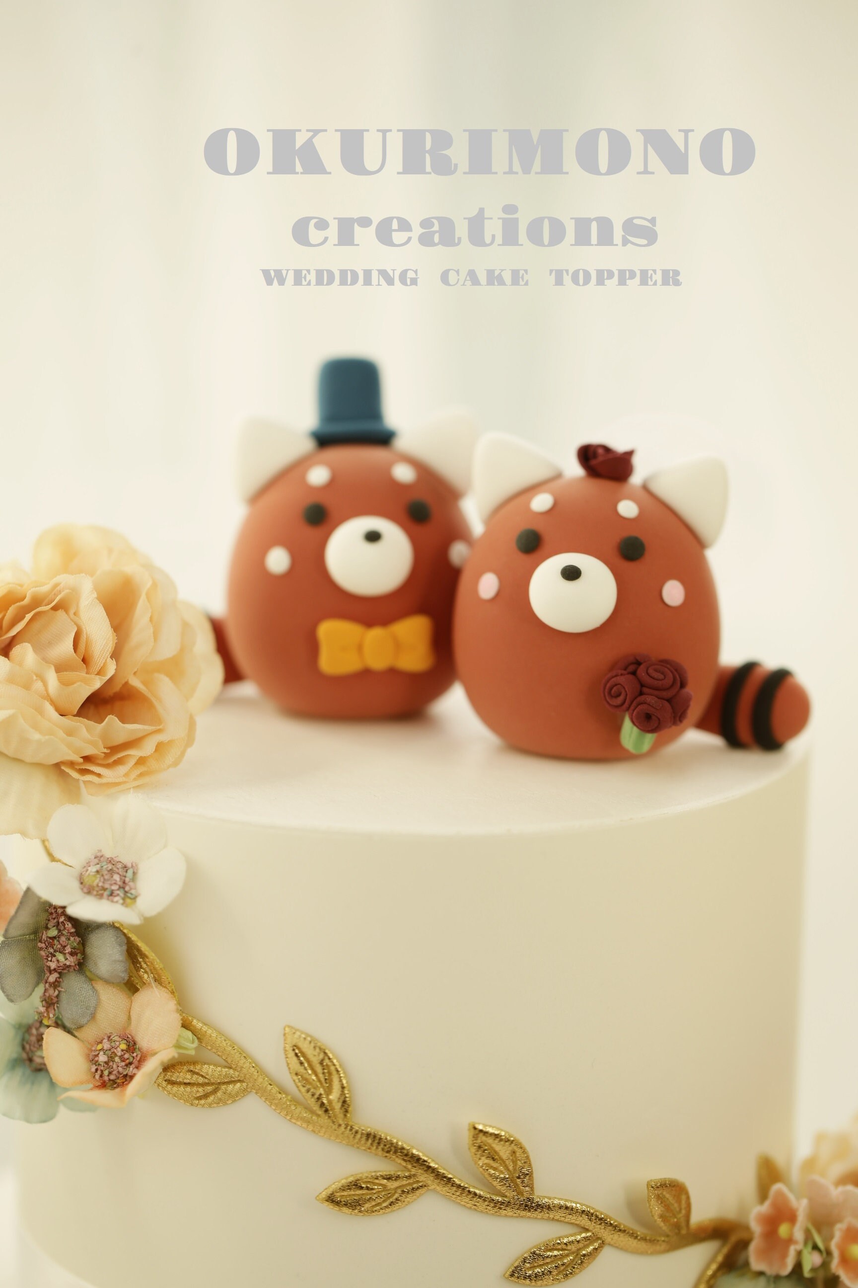 Paper & Party Supplies cute panda wedding cake topper,handmade couple ...