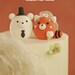 Red Panda and Polar Bear Wedding Cake Topper,red Panda Cake Topper ...