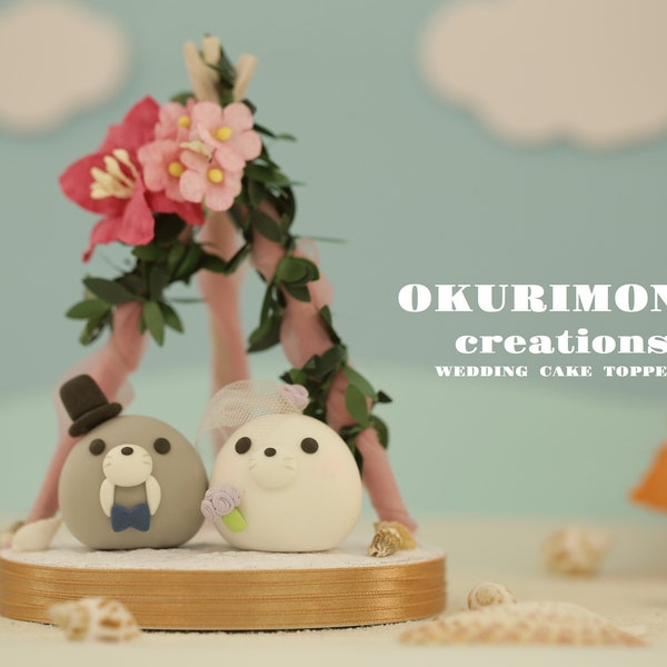 Walrus Wedding Cake Topper - Etsy
