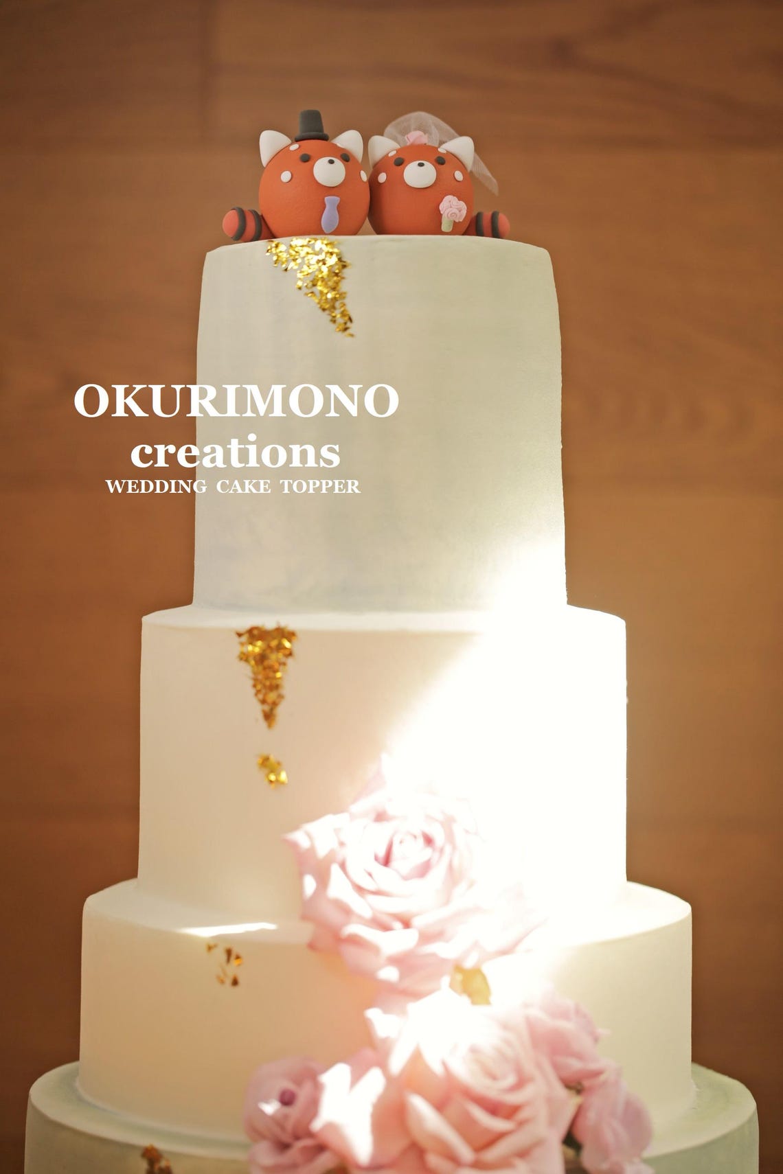 Red Panda Wedding Cake Topper,handmade Couple Cake Topper,custom ...