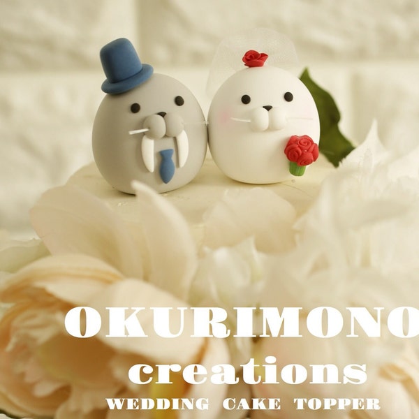 Walrus Wedding Cake Topper - Etsy