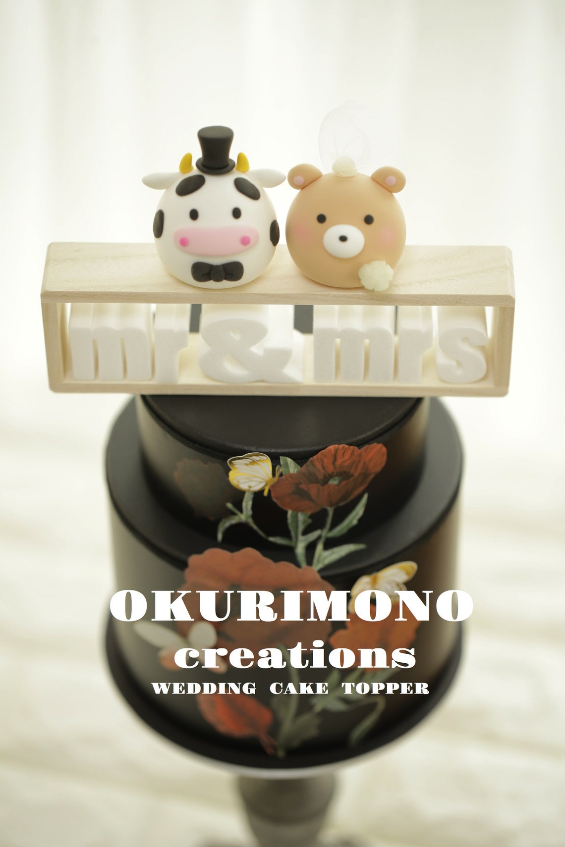 Bear and Cow Wedding Cake Topper,bear and Ox Cake Topper,teddy Bear ...