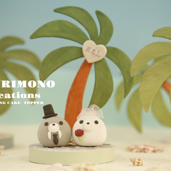 Walrus Wedding Cake Topper - Etsy