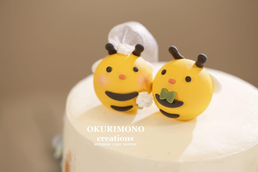 Kissing Bee Wedding Cake Topper,handmade Bees Cake Topper,custom ...