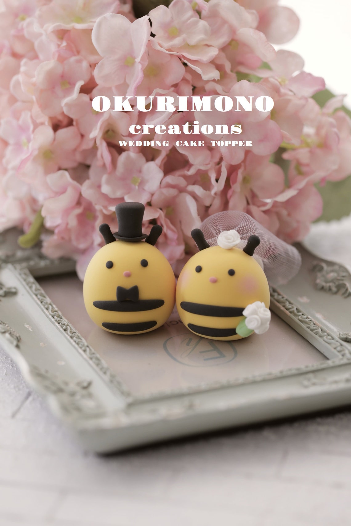 Kissing Bee Wedding Cake Topper,handmade Bees Cake Topper,custom ...