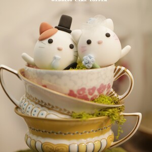 Kitty Wedding Cake Topper ,calico Cat Cake Topper,couple Cake Topper ...