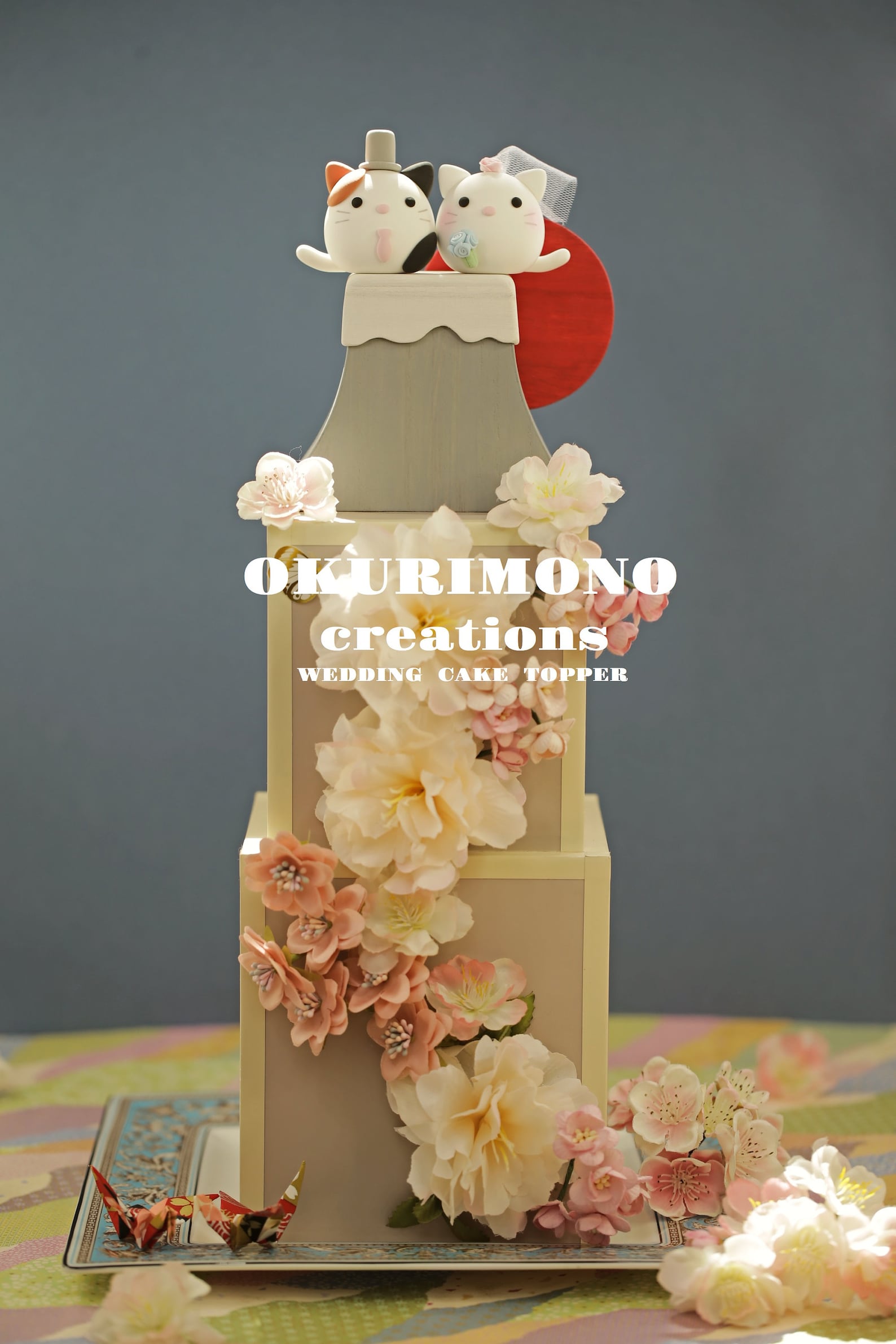 Kitty Wedding Cake Topper calico Cat Cake Toppercouple Cake - Etsy UK