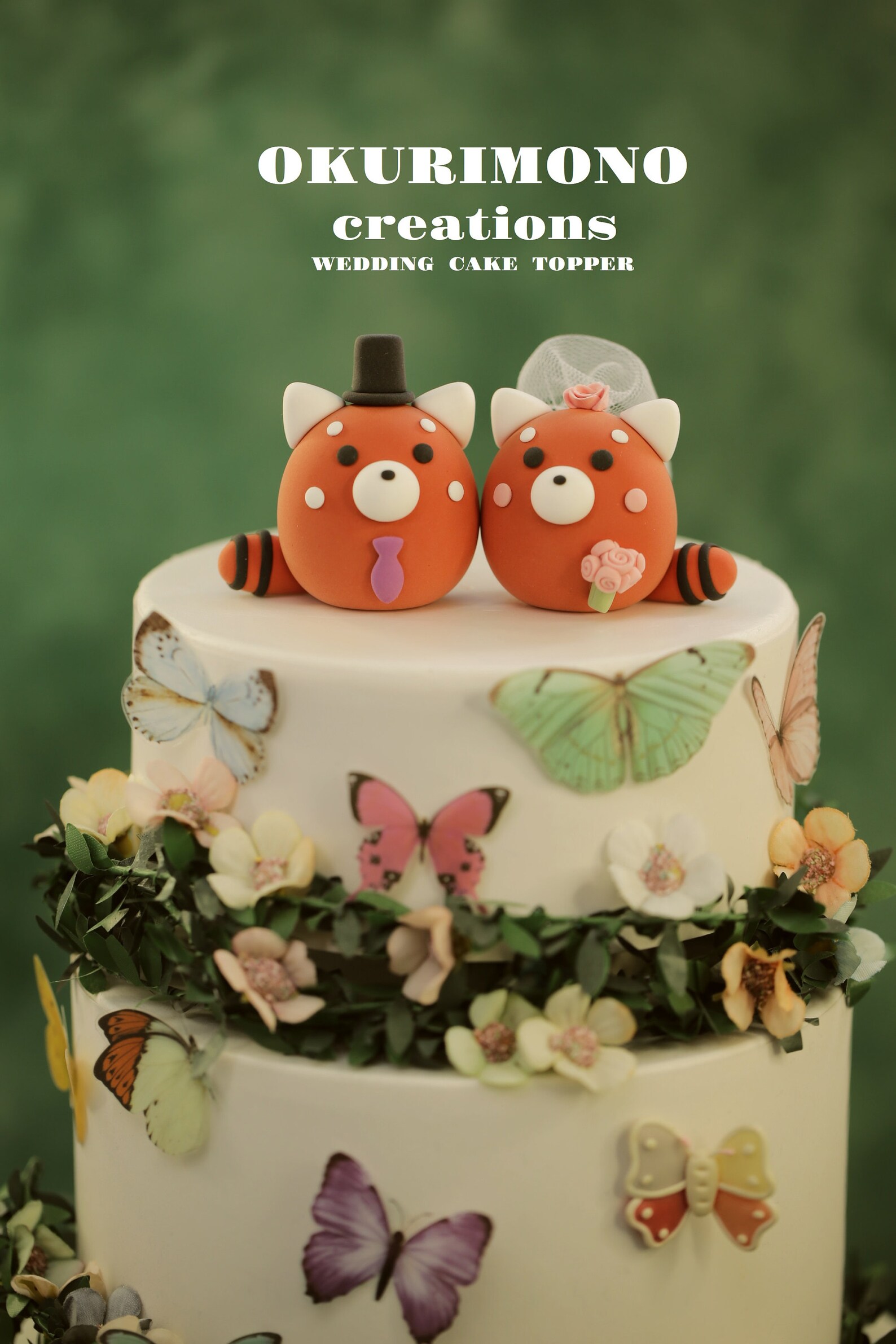Red Panda Wedding Cake Topper,handmade Couple Cake Topper,custom ...