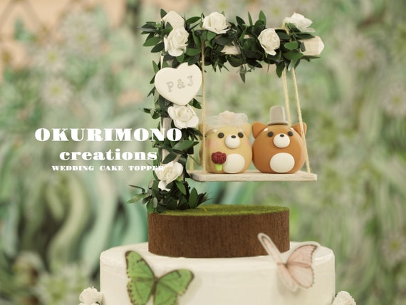 Shiba Inu Wedding Cake Topperpet Cake Toppercouple Cake - Etsy