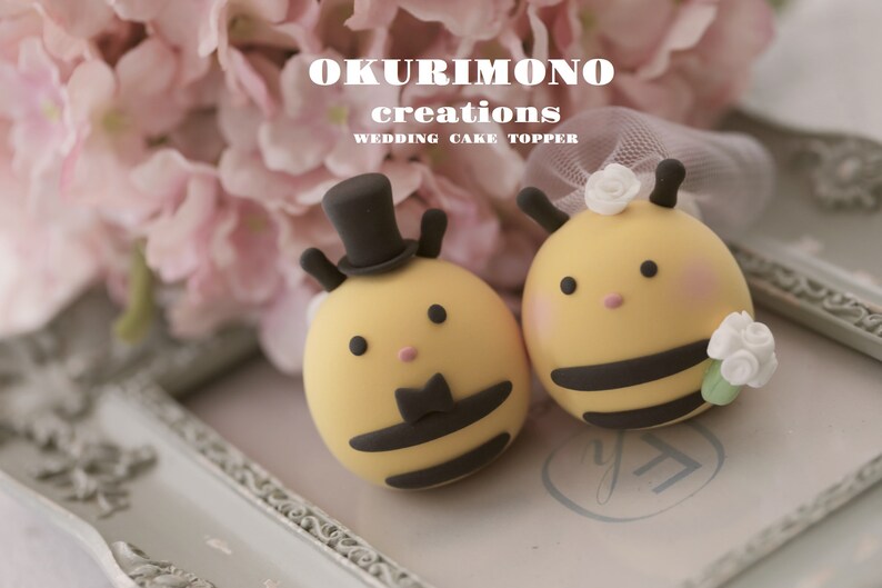 Kissing Bee Wedding Cake Topper,handmade Bees Cake Topper,custom ...