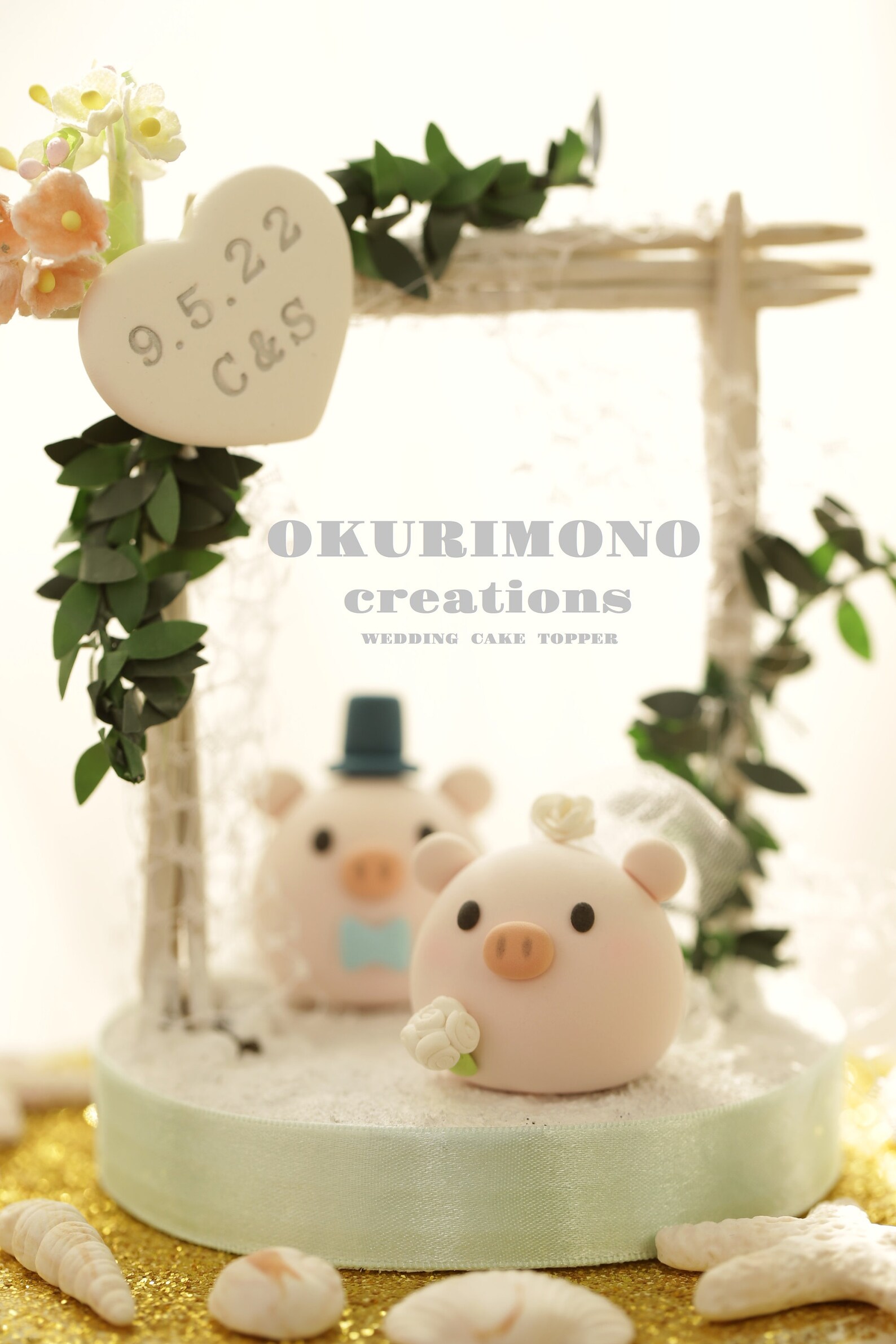 Pig Wedding Cake Topperpiggy Cake Topperhandmade Couple Cake - Etsy