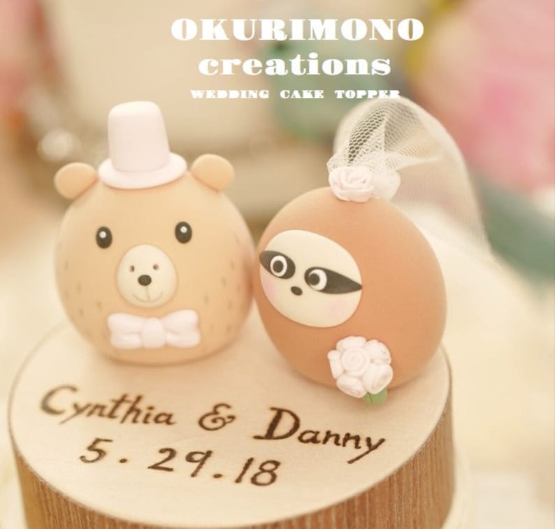 Sloth and Capybara Wedding Cake Topper,sloth Cake Topper,custom ...