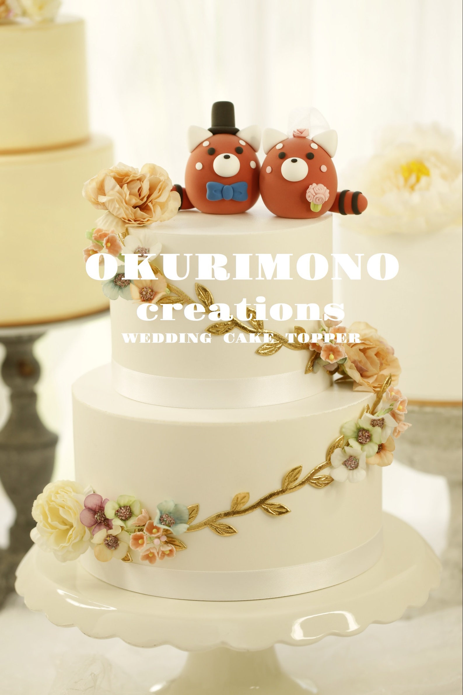 Red Panda Wedding Cake Topper,handmade Couple Cake Topper,custom ...