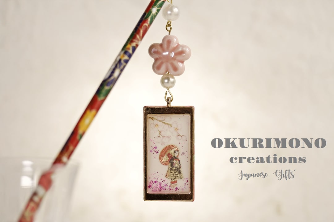 Japanese Hair Stick,kanzashi Geisha Hair Piece,orient Hair Jewelry ...