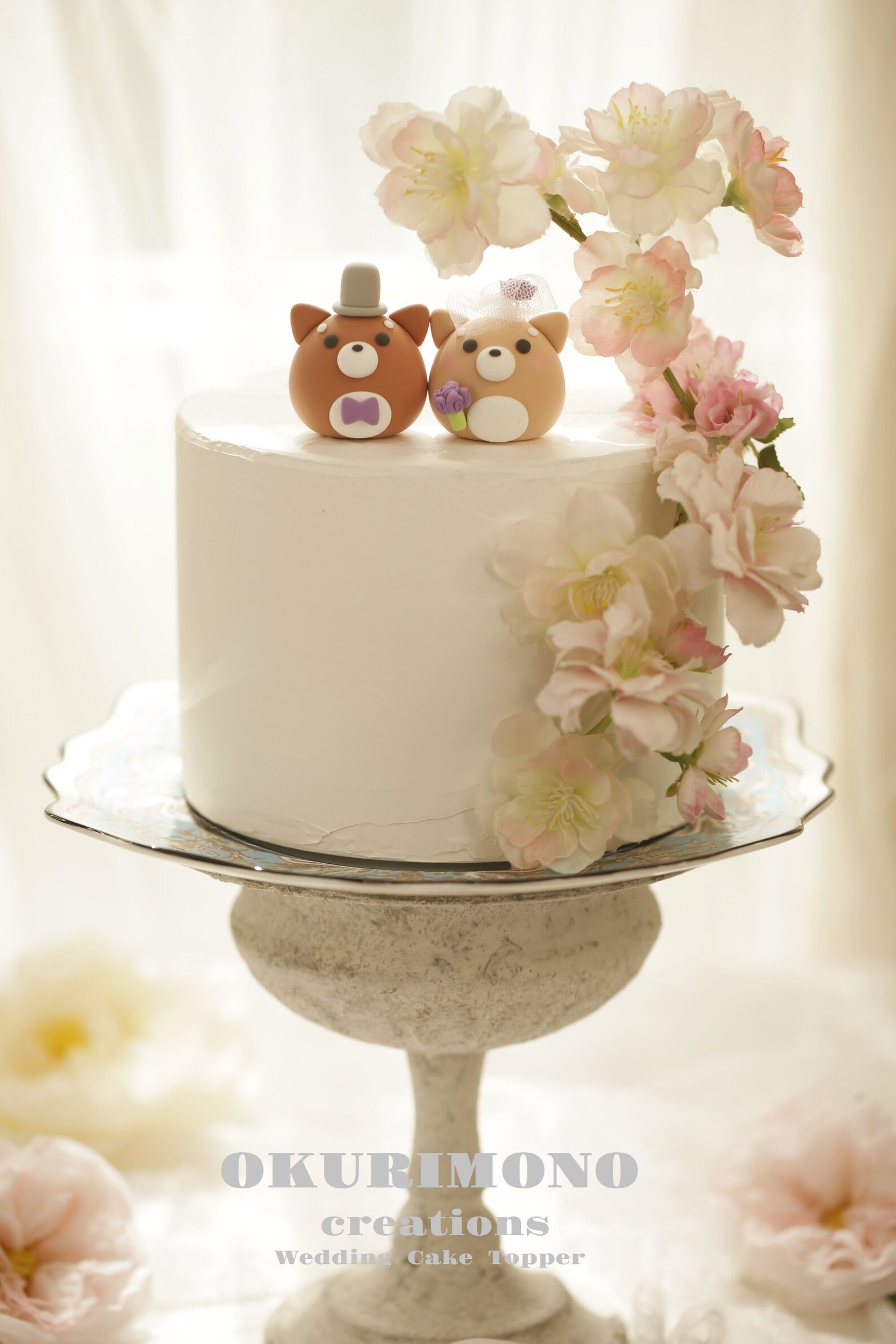 Shiba Inu Wedding Cake Topperpet Cake Toppercouple Cake | Etsy