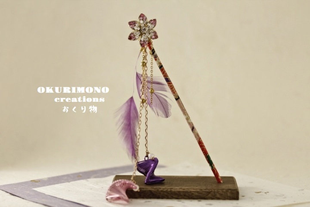Japanese Hair Stick,kanzashi Geisha Hair Piece,orient Hair Jewelry ...