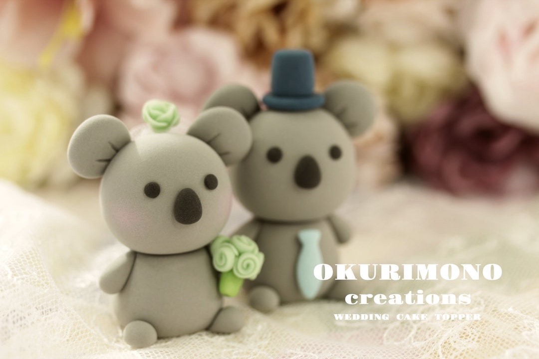 Koala Wedding Cake Topper,koala Cake Topper,couple Cake Topper,birthday ...