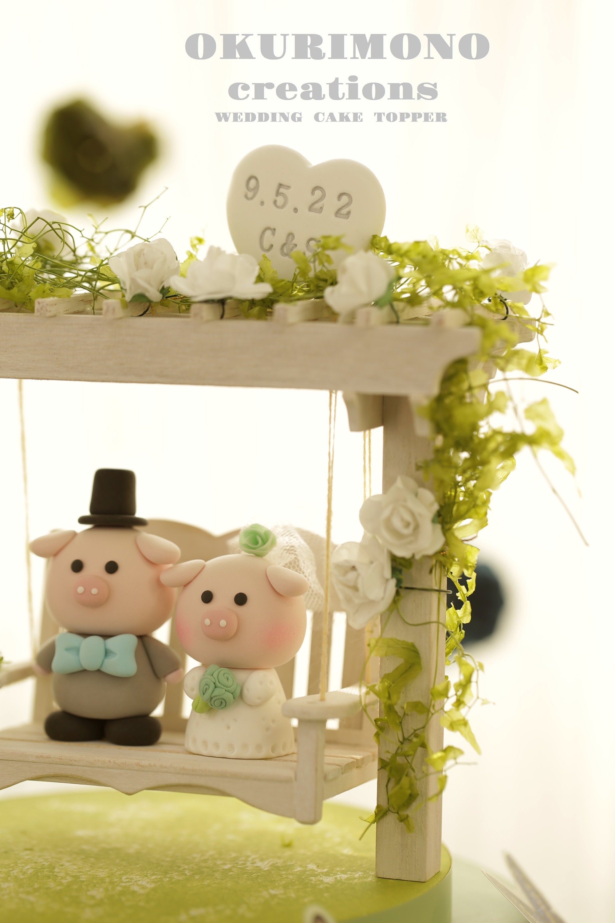 Pig Wedding Cake Topperpiggy Cake Topperhandmade Couple Cake - Etsy