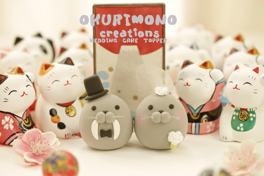 Seal and Walrus Wedding Cake Topper,seal Couple Cake Topper,walrus ...
