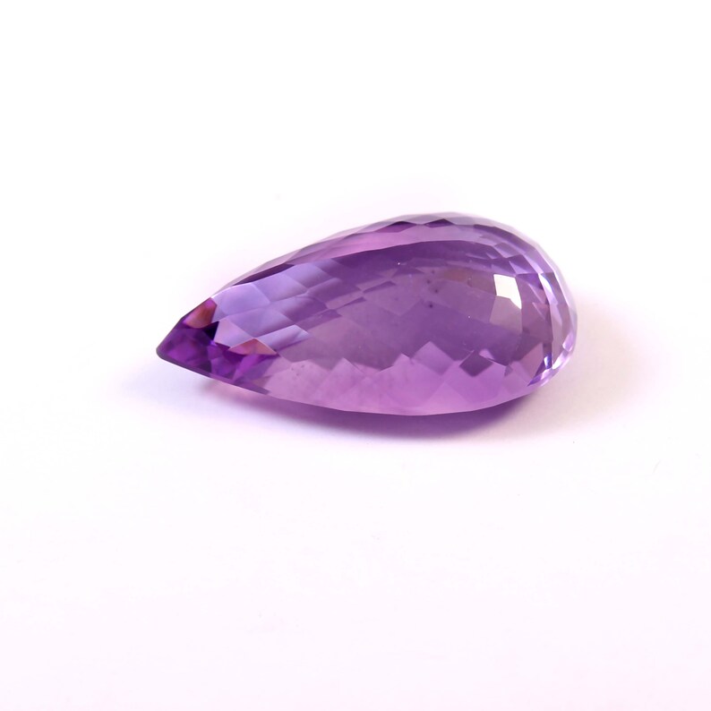 Amethyst Gemstone, Faceted Loose Pear Cut Stone Natural Amethyst ...