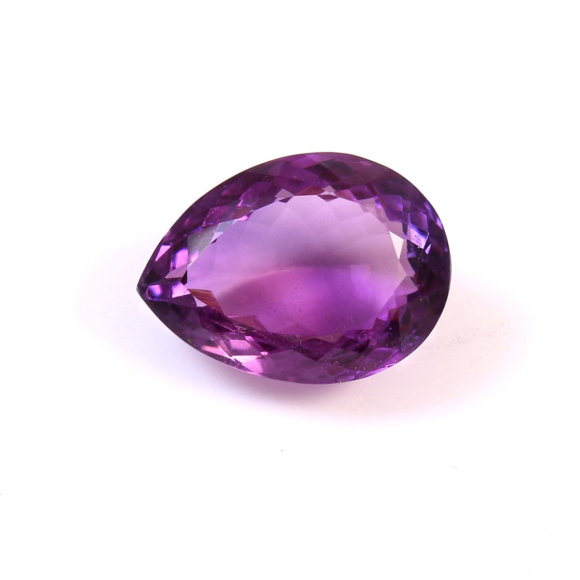Amethyst Gemstone, Faceted Loose Pear Cut Stone Natural Amethyst ...
