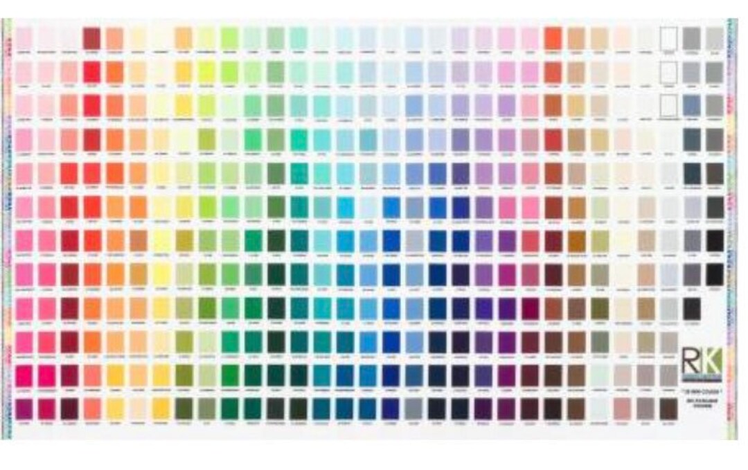 Robert Kaufman Kona Fabric Color Chart Digitally Printer - Etsy