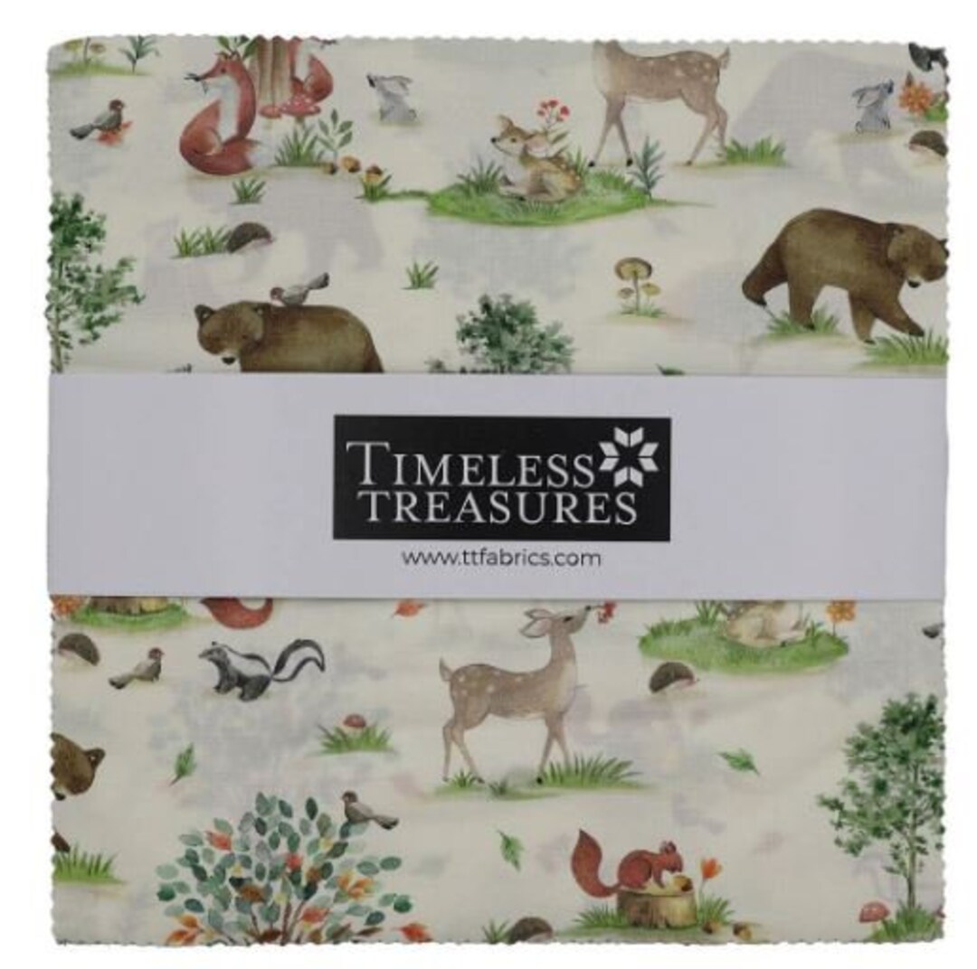 Into the Wood #CP10SQ42-CD 10inch Layer Cake by TT Fabrics Collection From Timeless Treasures 42 ...