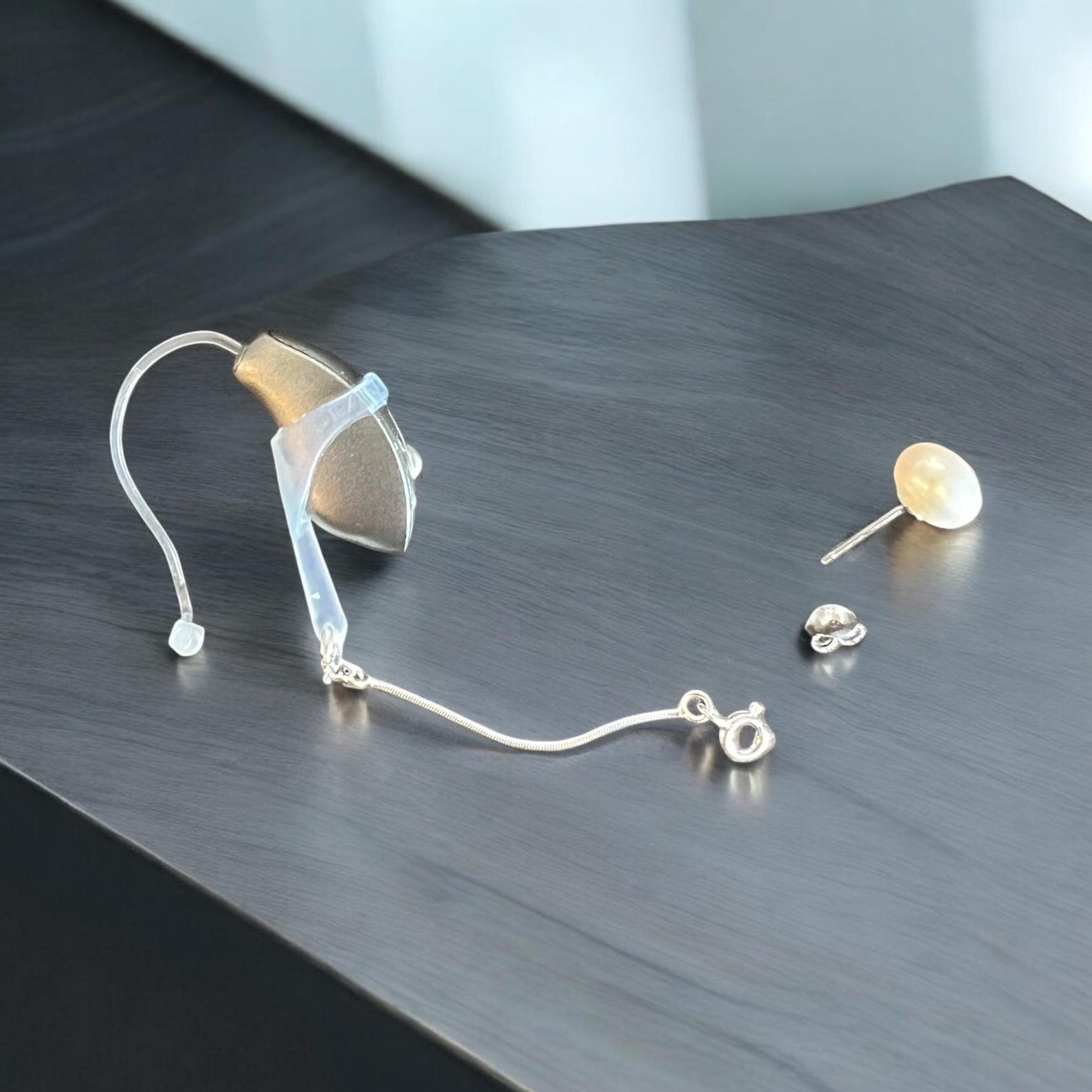 Deafmetal Hearing Aid Retention Chain Plus Connecting Holster Don't ...