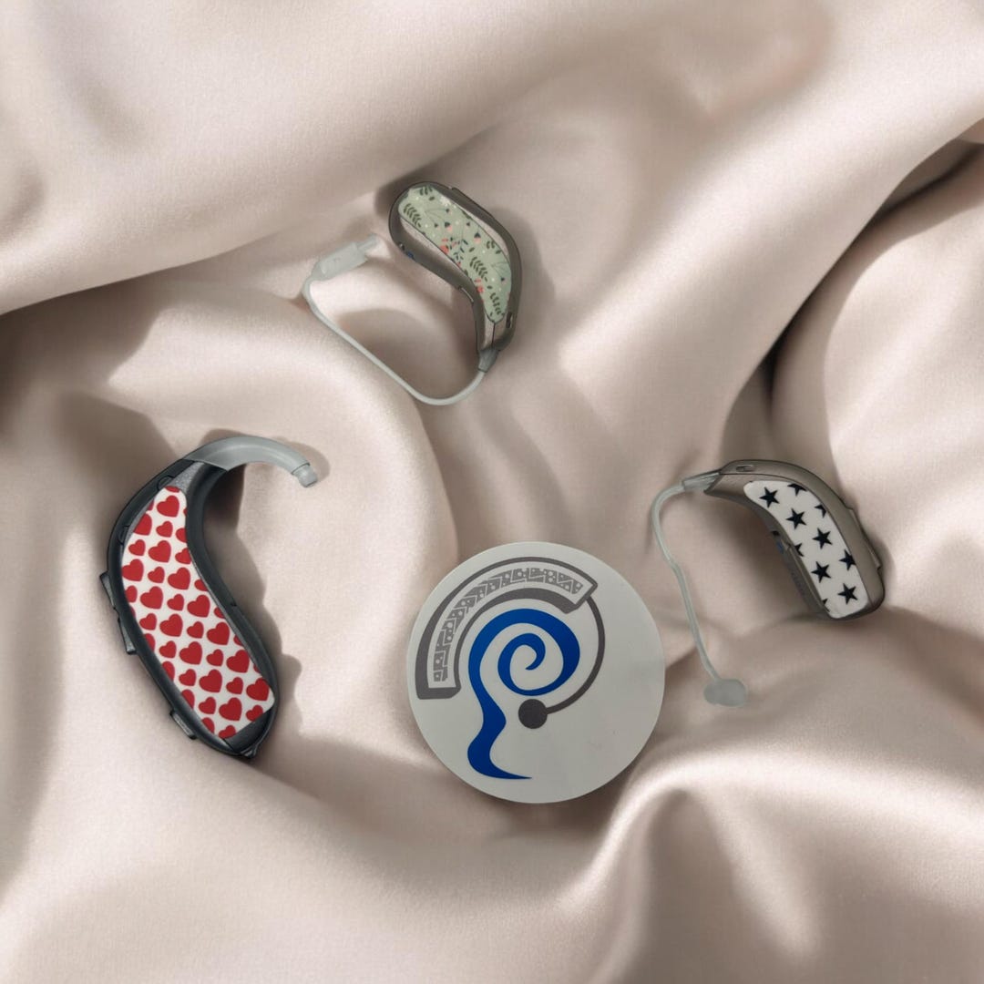 Hearskins Hearing Aid Stickers 3 Designs per Sheet - Children and Adult ...