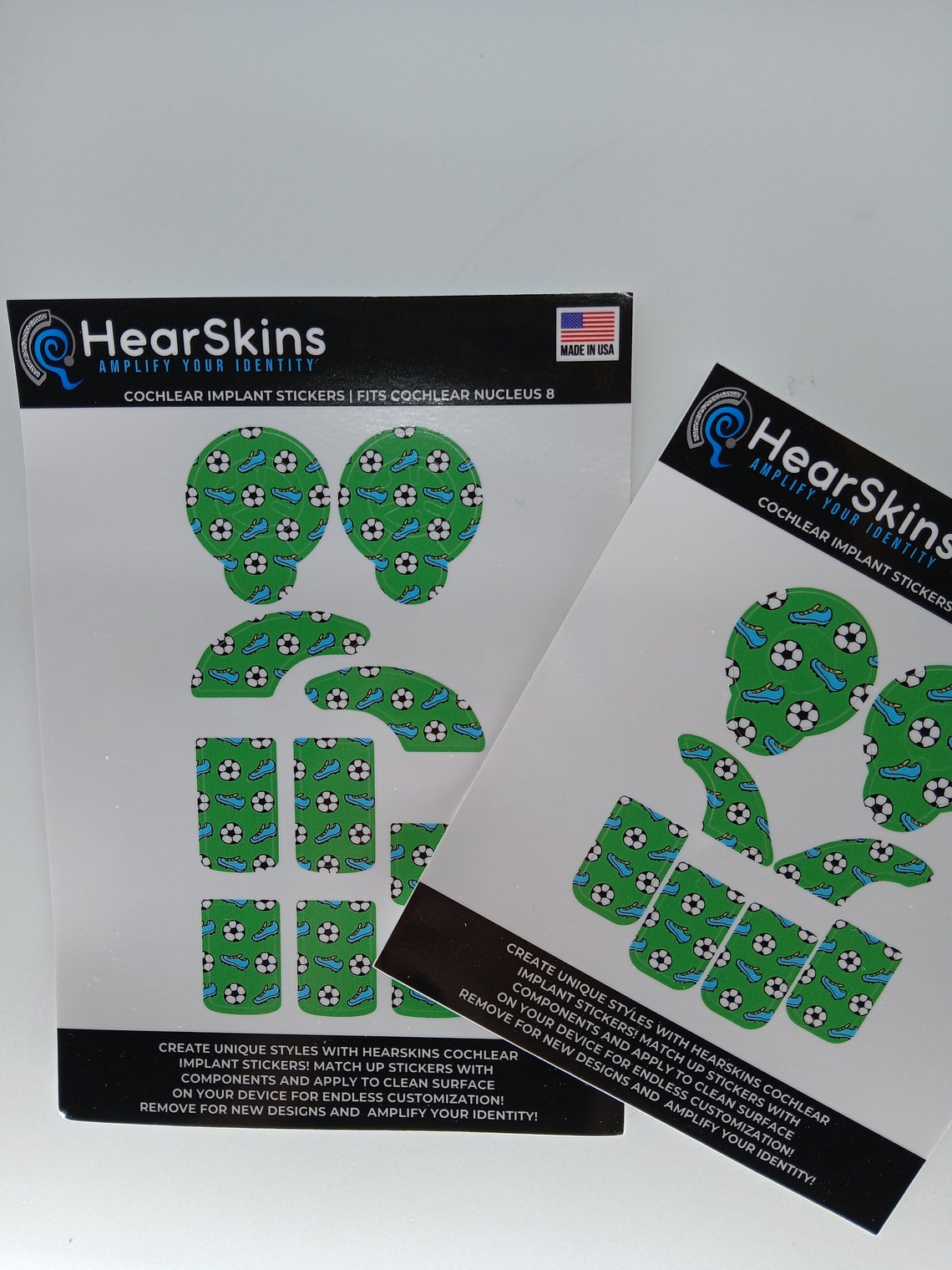 Soccer Cochlear Implant Stickers, Nucleus 7 & 8 Skins, Fun Decals - Etsy