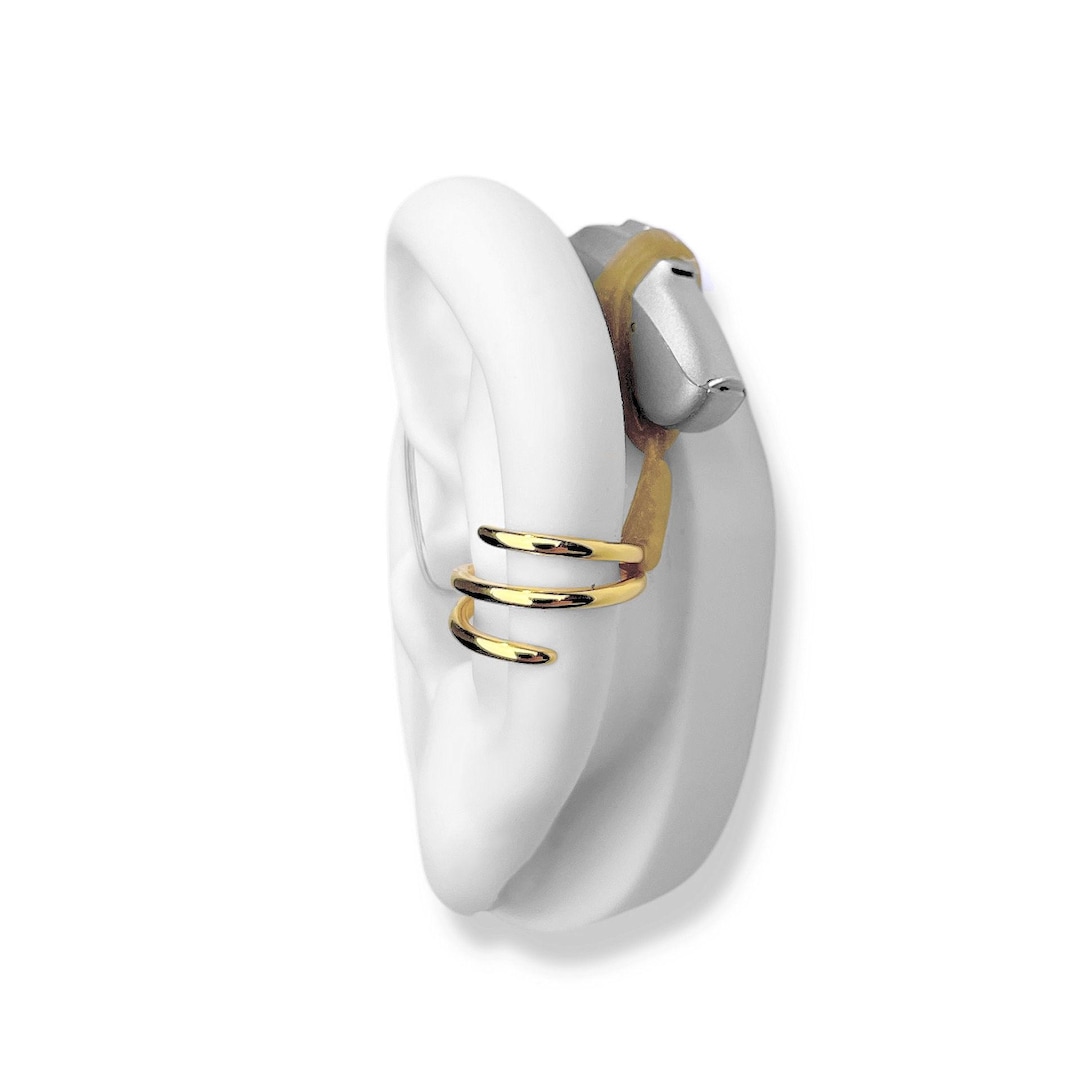 Deafmetal Hearing Aid Spiral Retention Clip Cuff No Piercing Required ...