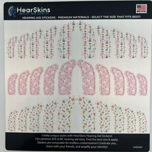 Hearskins Hearing Aid Stickers 3 Designs per Sheet - Children and Adult ...