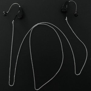 Deafmetal Hearing Aid Retention Safety Necklace + 2 Deafmetal Holsters ...