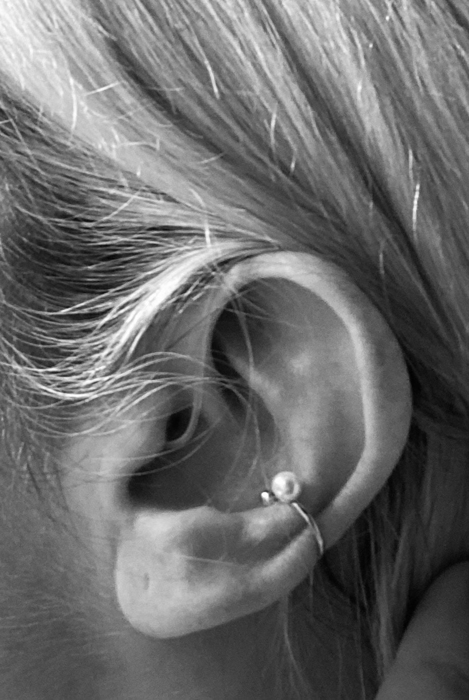 Pearl/diamond Hearing Aid Retention Ring Jewelry No Piercing - Etsy