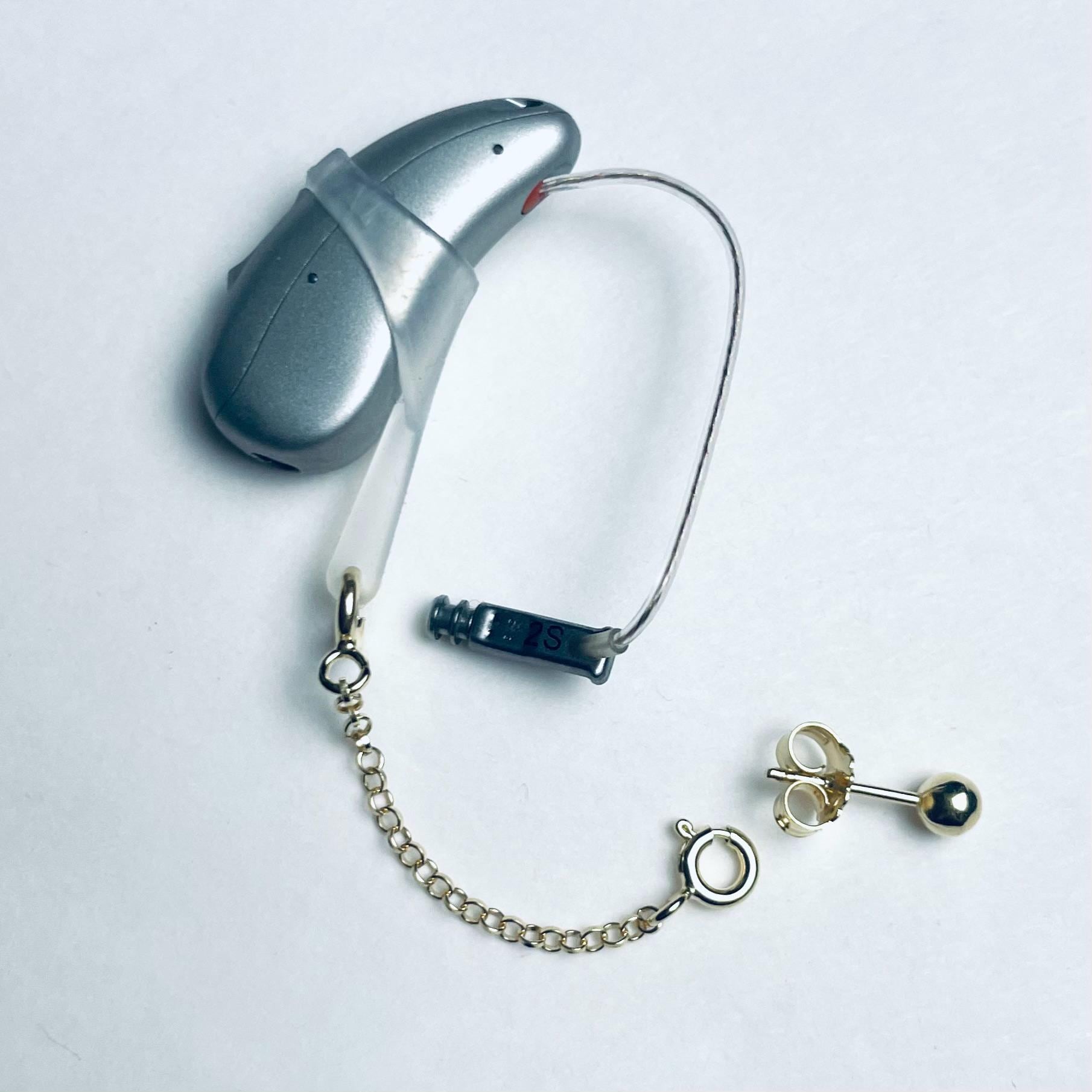 Deafmetal Hearing Aid Retention Chain Plus Connecting Holster Don't ...
