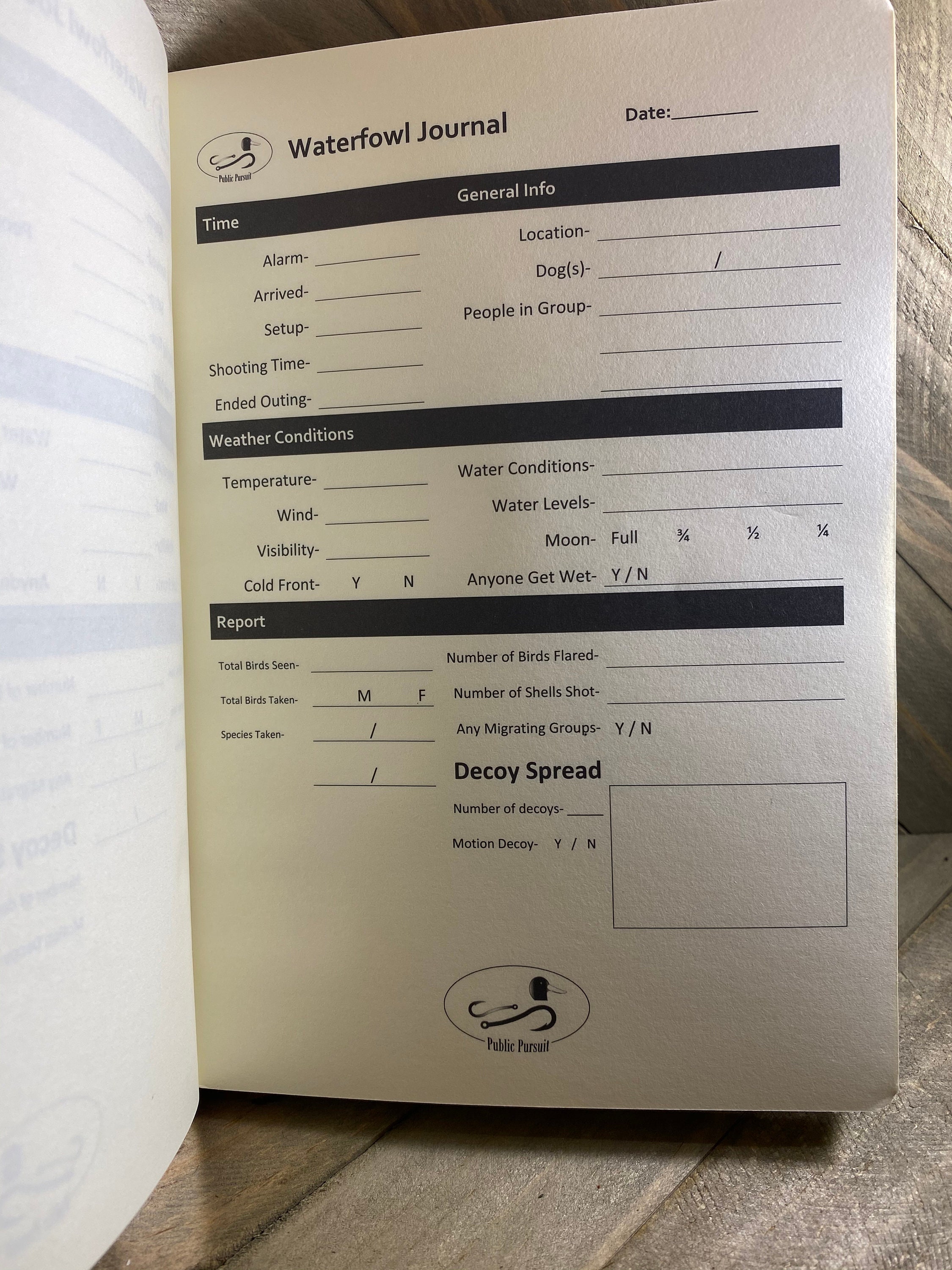 Waterfowl Hunting Journal - Etsy
