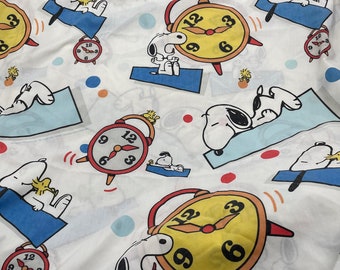 Snoopy Sheet With Clock - Etsy
