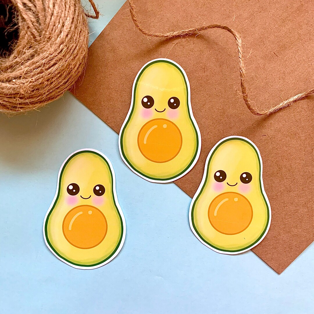 Avacado Sticker Food Sticker Cute Sticker Guac Waterproof Sticker ...