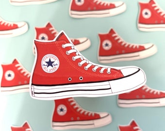 Red Shoe Sticker - Etsy