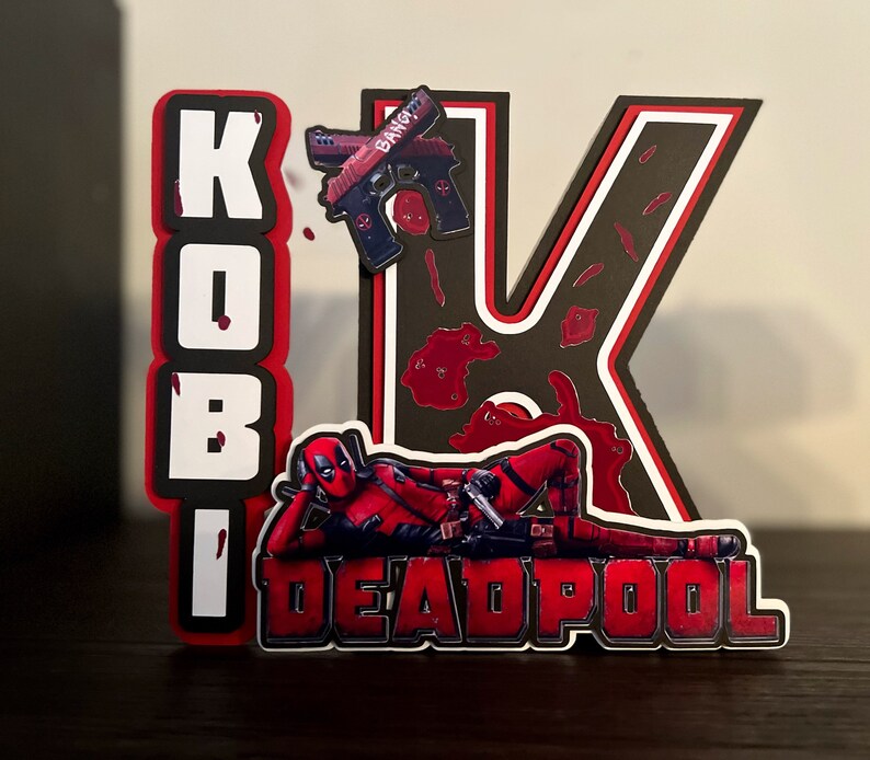 Deadpool 3D Letter With Name - Etsy