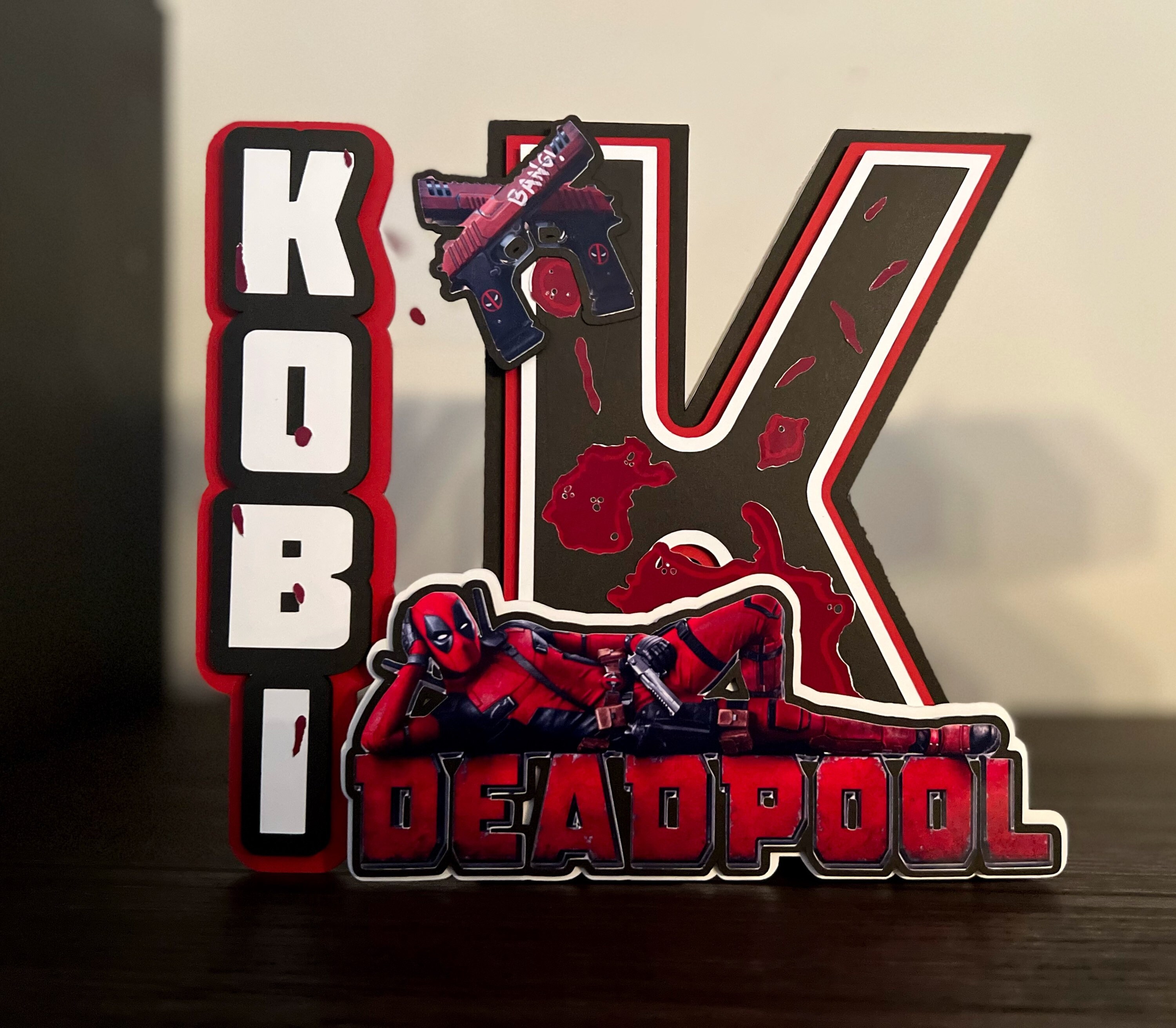Deadpool 3D Letter With Name - Etsy