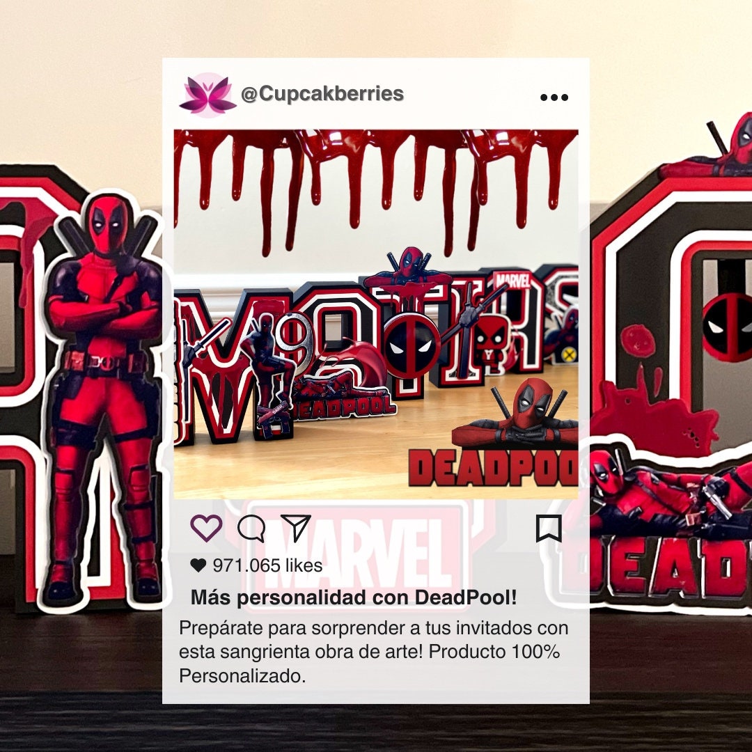 DEADPOOL 3D LETTER - Etsy
