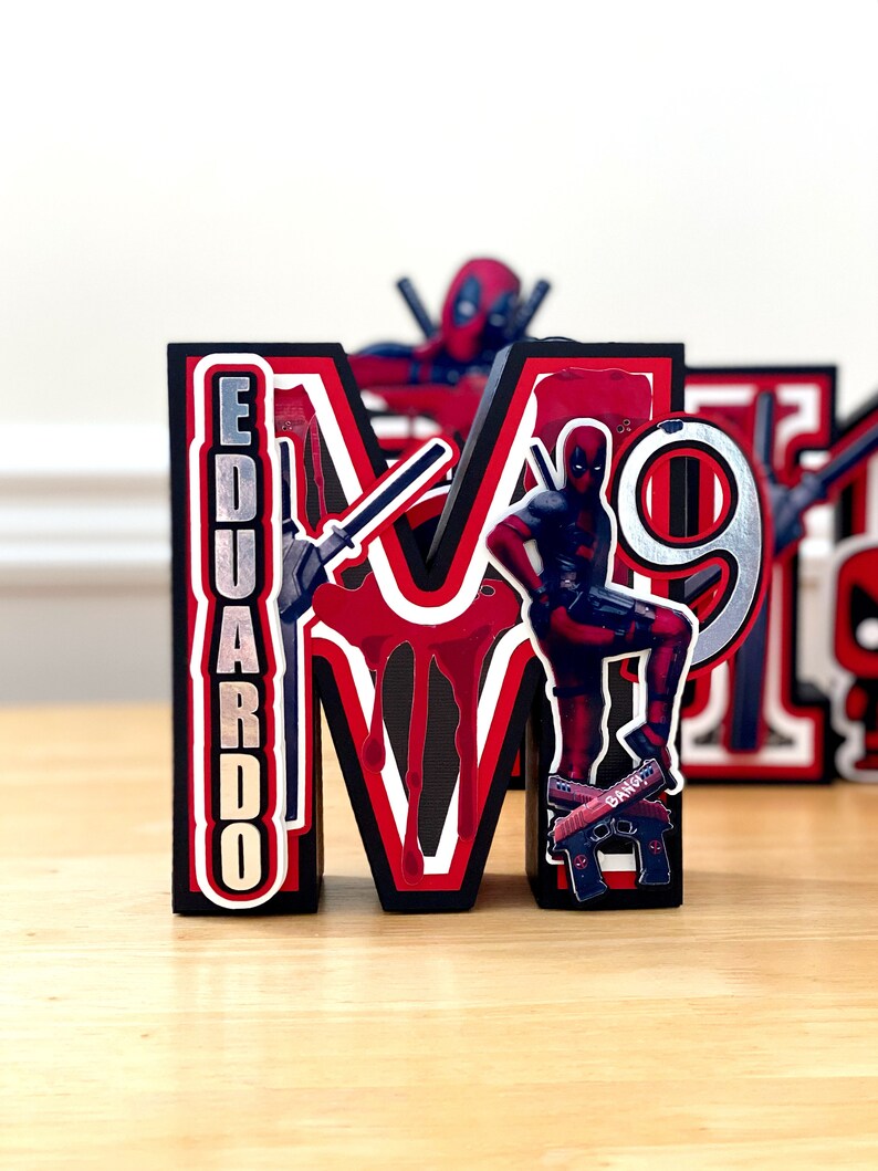 DEADPOOL 3D LETTER - Etsy