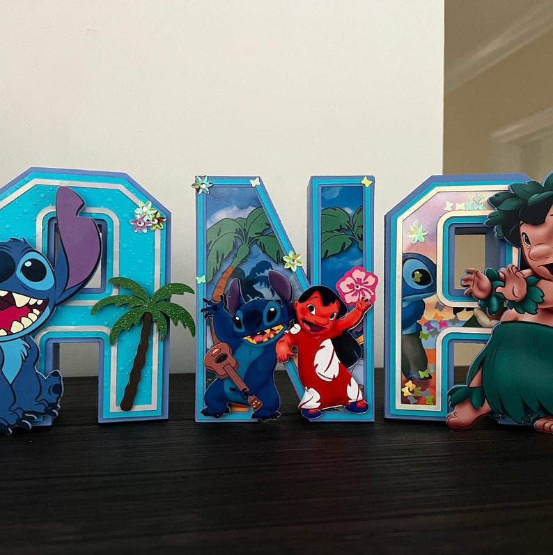 Lilo and Stitch 3D Letter - Etsy