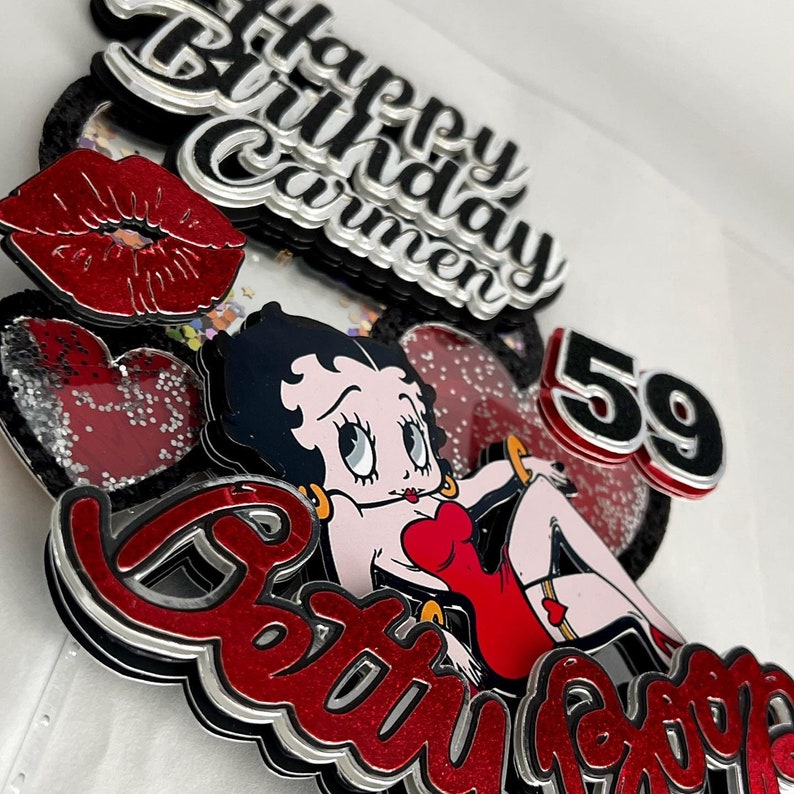 Betty Boop Cake Topper Multi Layers - Etsy