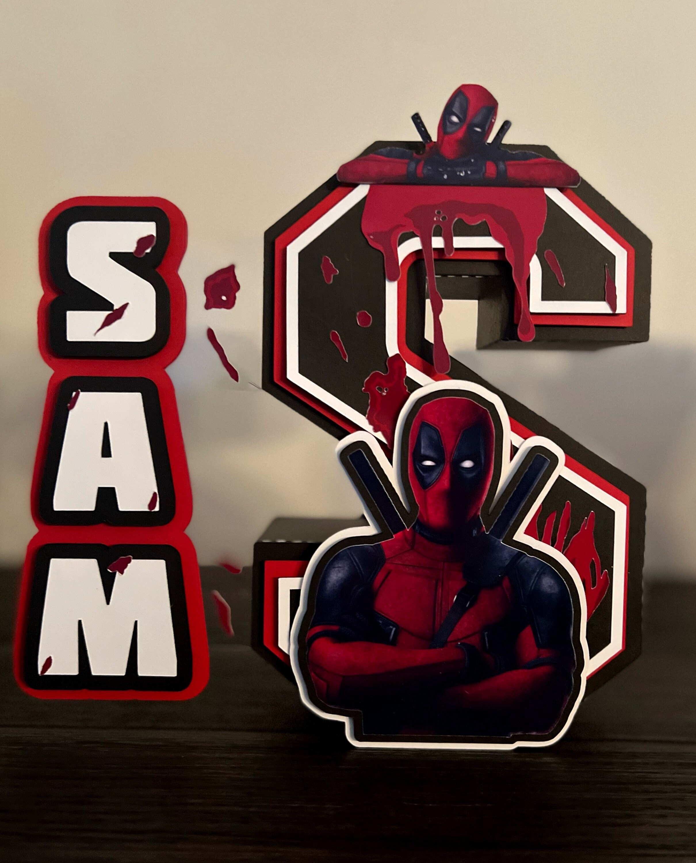 Deadpool 3D Letter With Name - Etsy