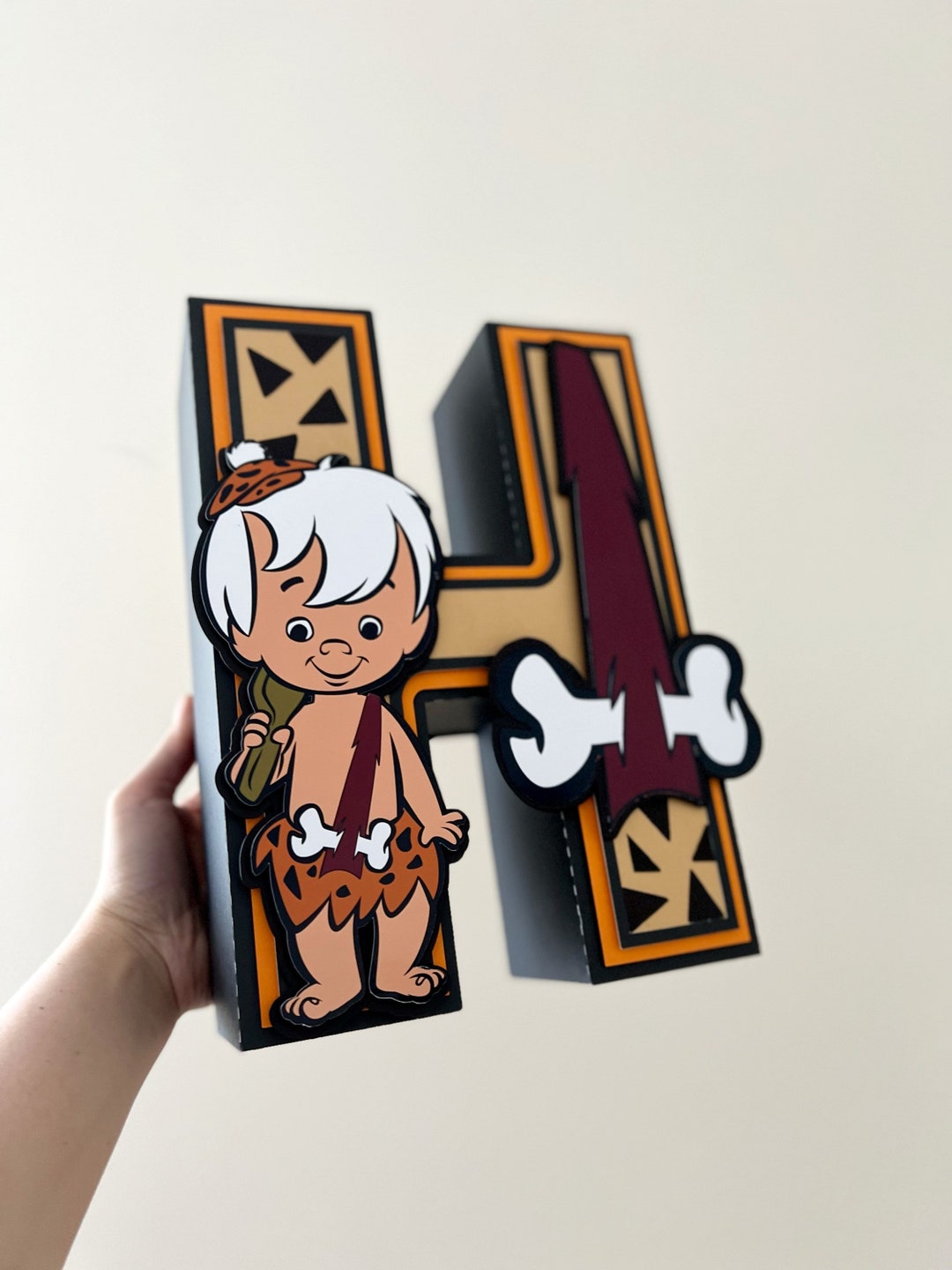 The Flintstones 3D Letters - Etsy